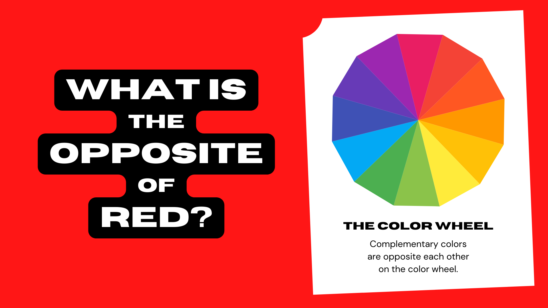 What Is The Opposite Of Red Complementary Color Color Meanings