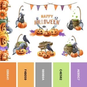 32 Halloween Color Palettes for Spooky Designs | Color Meanings