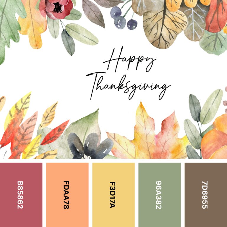 30 Thanksgiving Color Palettes for Rustic Designs | Color Meanings