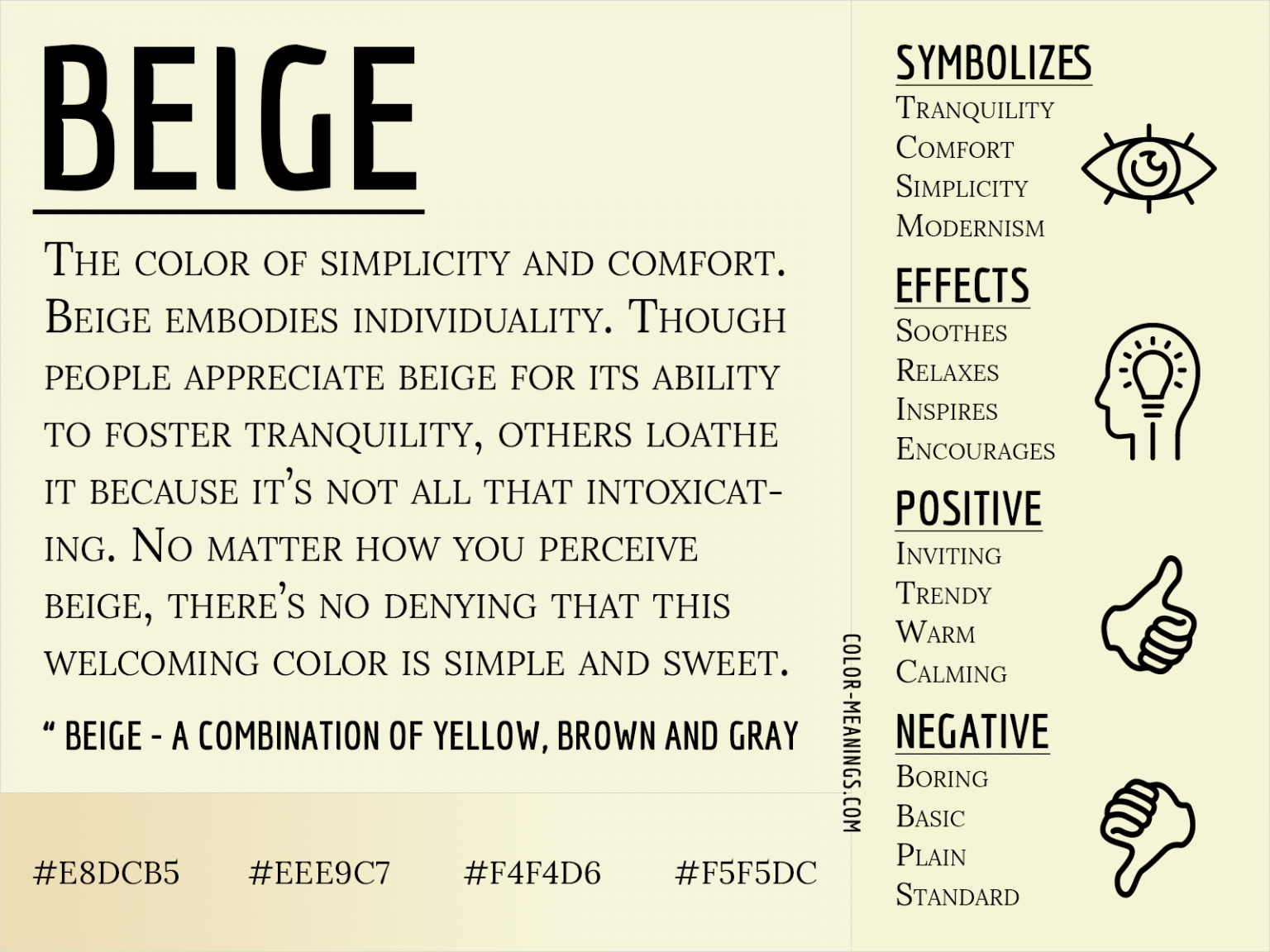 Significado De Color Beige El Color Beige Simboliza Simplicidad Y