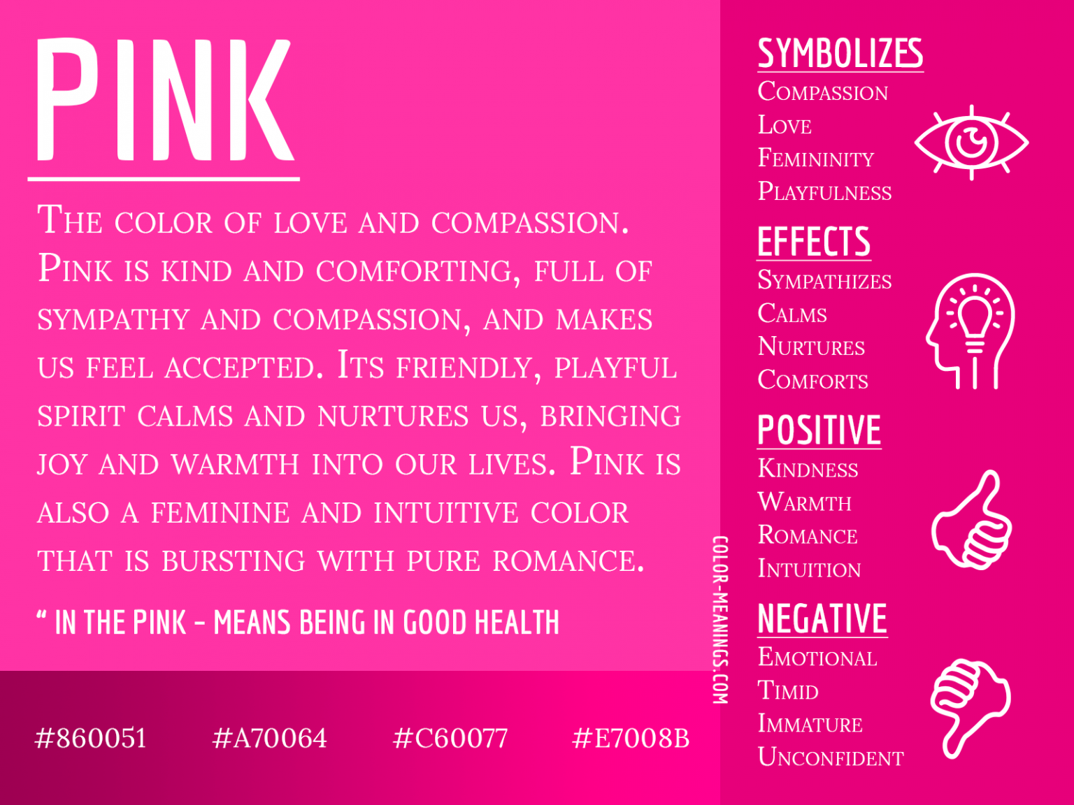 Colore Rosa Significato Infografica Il Colore Rosa Simboleggia L